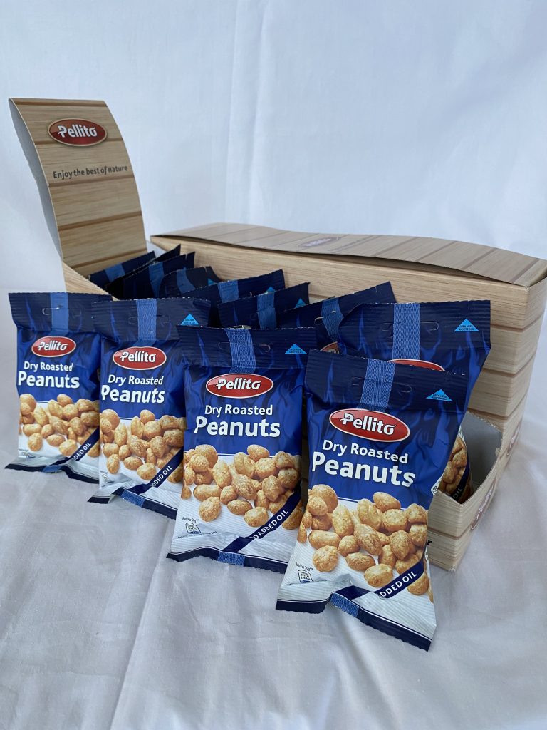 Dry Roasted. 24 Pkt Box.Pellito - Peanuts